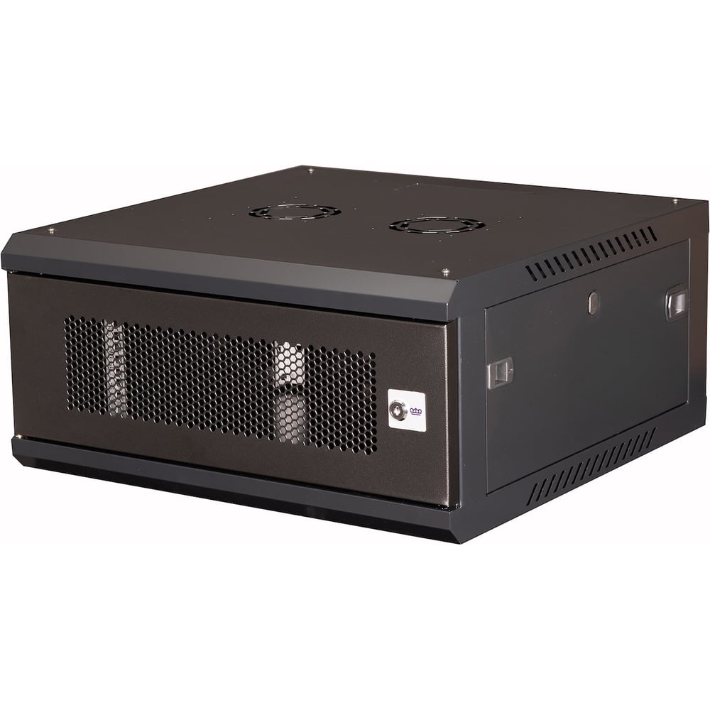 Шкаф 19 телекоммуникационный настенный DATAREX 4U 280x600x600 мм, дверь перфорация, черный DR ...