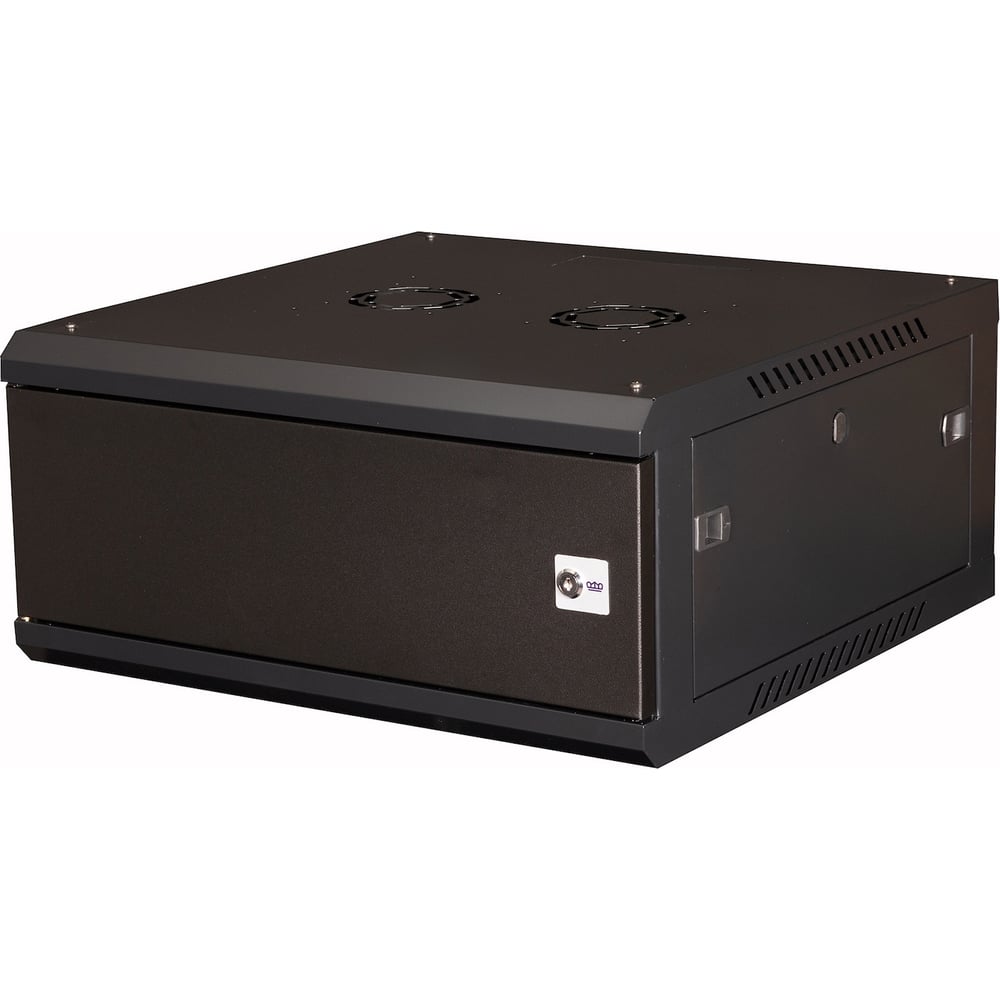 Шкаф 19 телекоммуникационный настенный DATAREX 4U 280x600x450 мм, дверь металл, черный DR-640001 ...