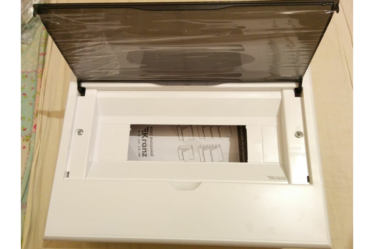 Распределительный навесной щит KRANZ на 12 модулей ЩРН-П-12 IP41 пластик KR-11-0312 - выгодная ...