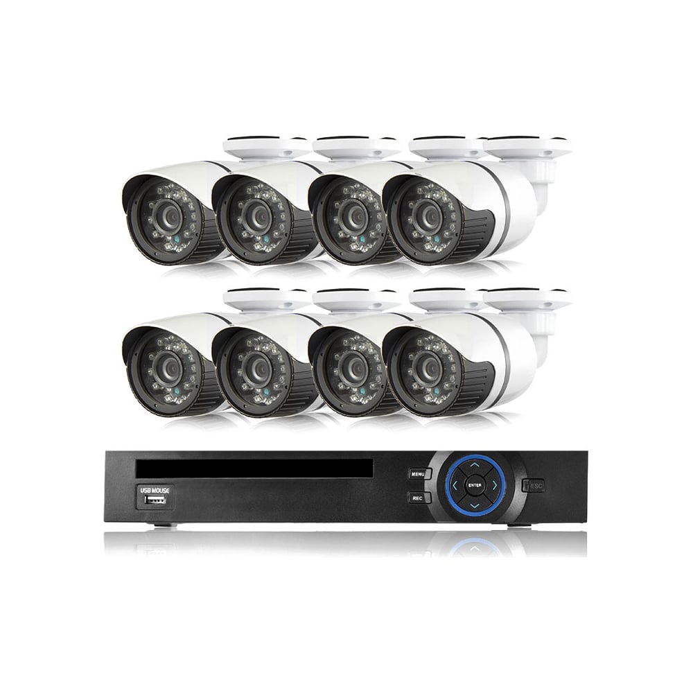 Комплект видеонаблюдения PS-link ip 5мп kit-c508ip-poe 8 уличных камер ...