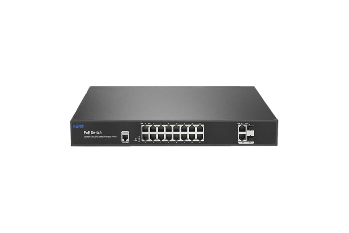 Коммутатор на 16 портов управляемый, Keno KN-SW1602SFP/M2 - выгодная ...