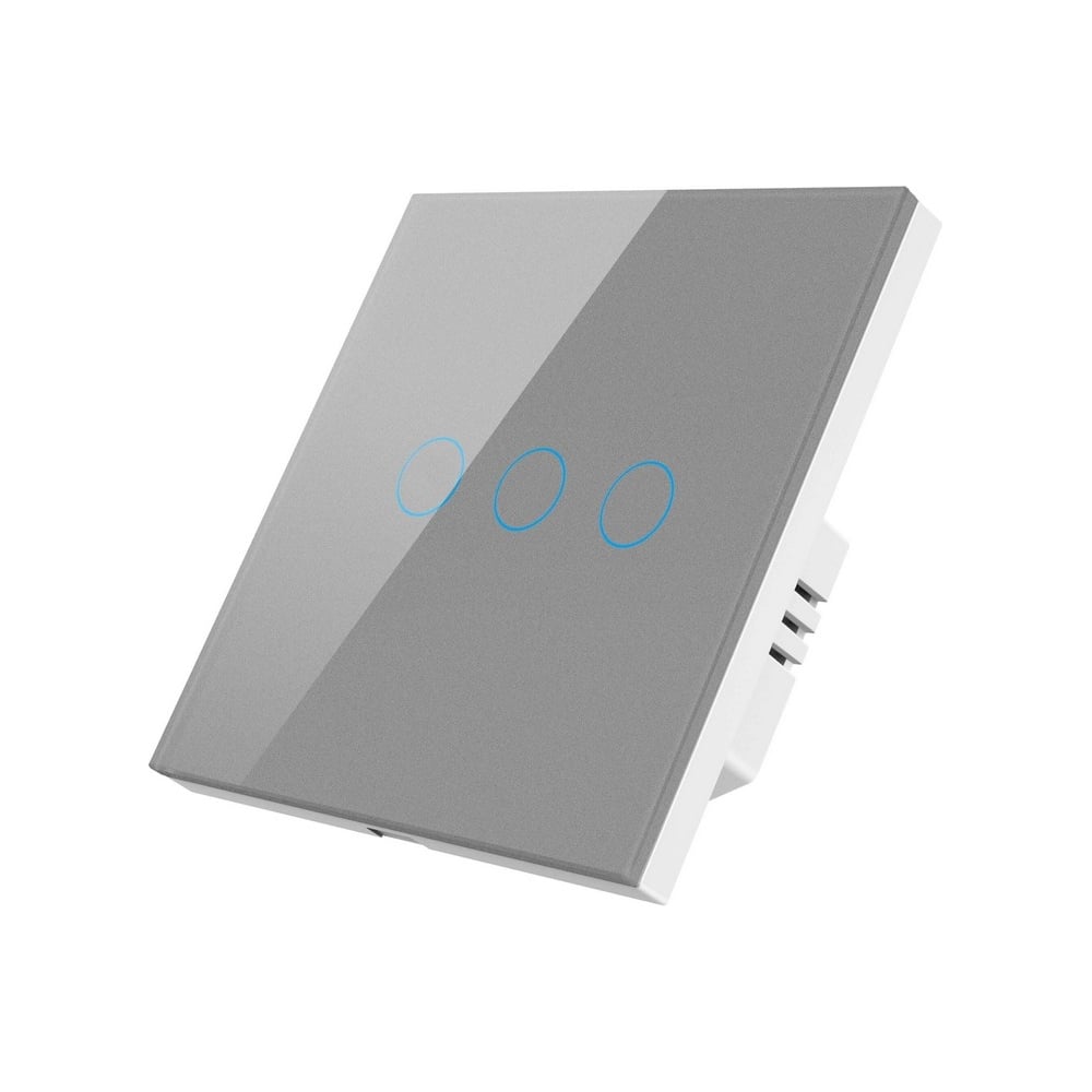 Умный Zigbee выключатель Roximo сенсорный, трехкнопочный, серый SZSEN01-3S - выгодная цена ...