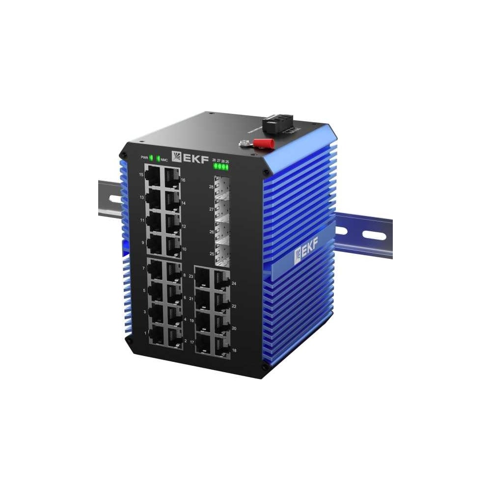Промышленный неуправляемый коммутатор EKF U-4GX/SFP-24GTP, 4 порта ...