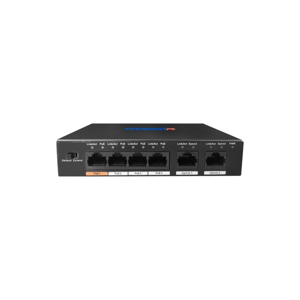 Ethernet PoE Коммутатор TRASSIR TR-NS1006-60-4POE v2 - выгодная цена, отзывы, характеристики ...