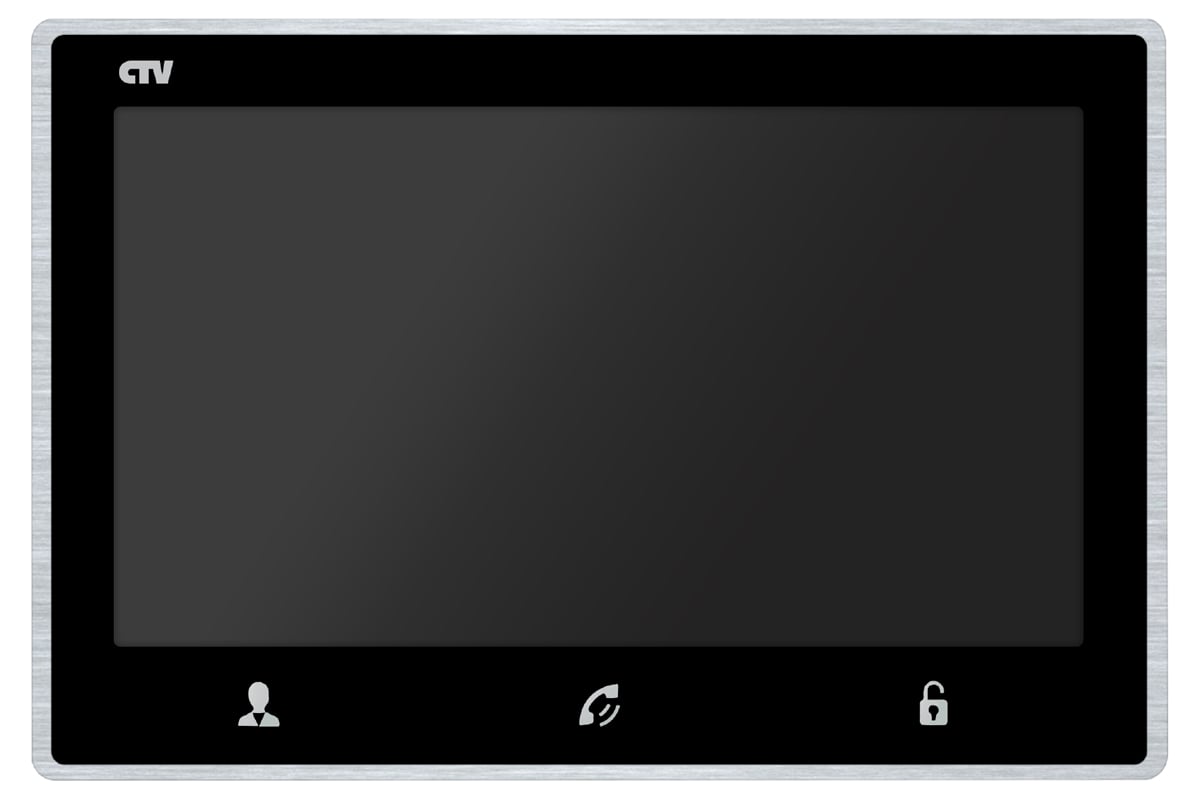 Монитор видеодомофона CTV -M2703 B, в корпусе с метал. рамкой, панель из стекла с сенсорным ...