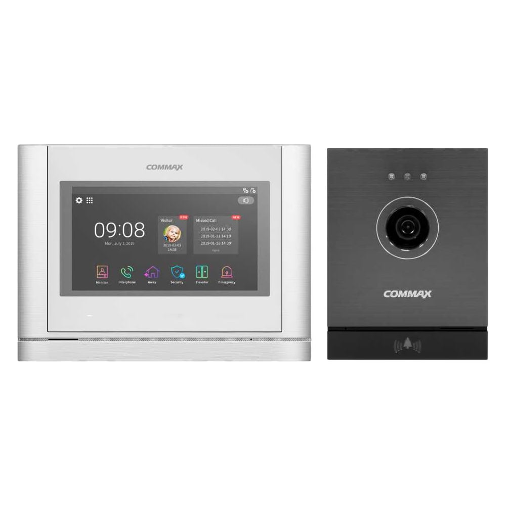 IP Комплект видеодомофона и вызывной панели COMMAX CIOT-1020MWhite/D21M CIOT-1020MWhite/CIOT ...