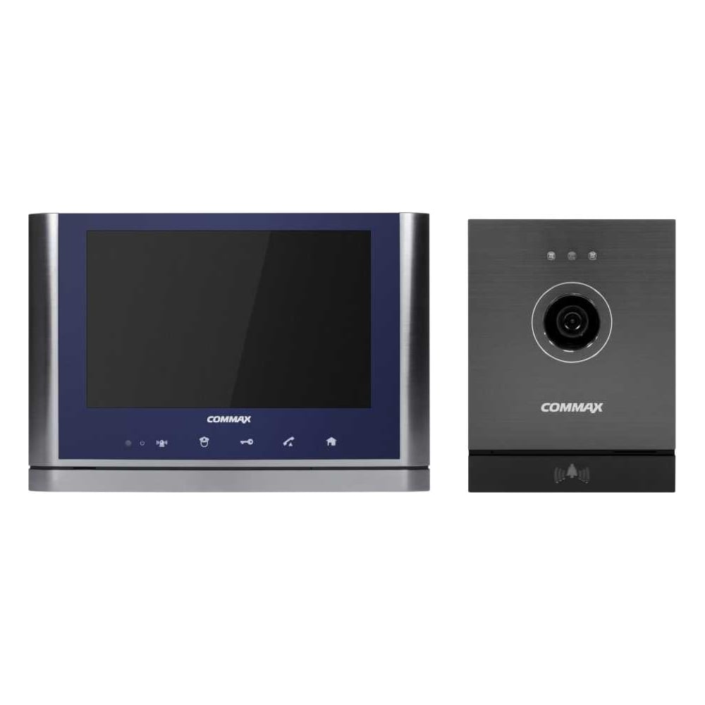 IP Комплект видеодомофона и вызывной панели COMMAX CIOT-1020M Silver+ Blue/D21M CIOT-1020MSilver ...