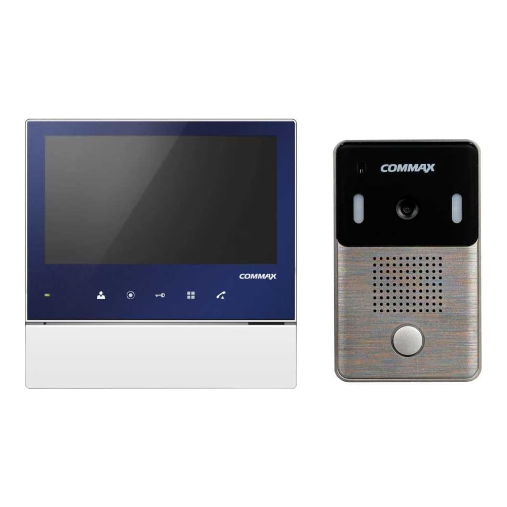 Комплект видеодомофона и вызывной панели COMMAX CDV-70H2(синий)/DRC-4Y ...