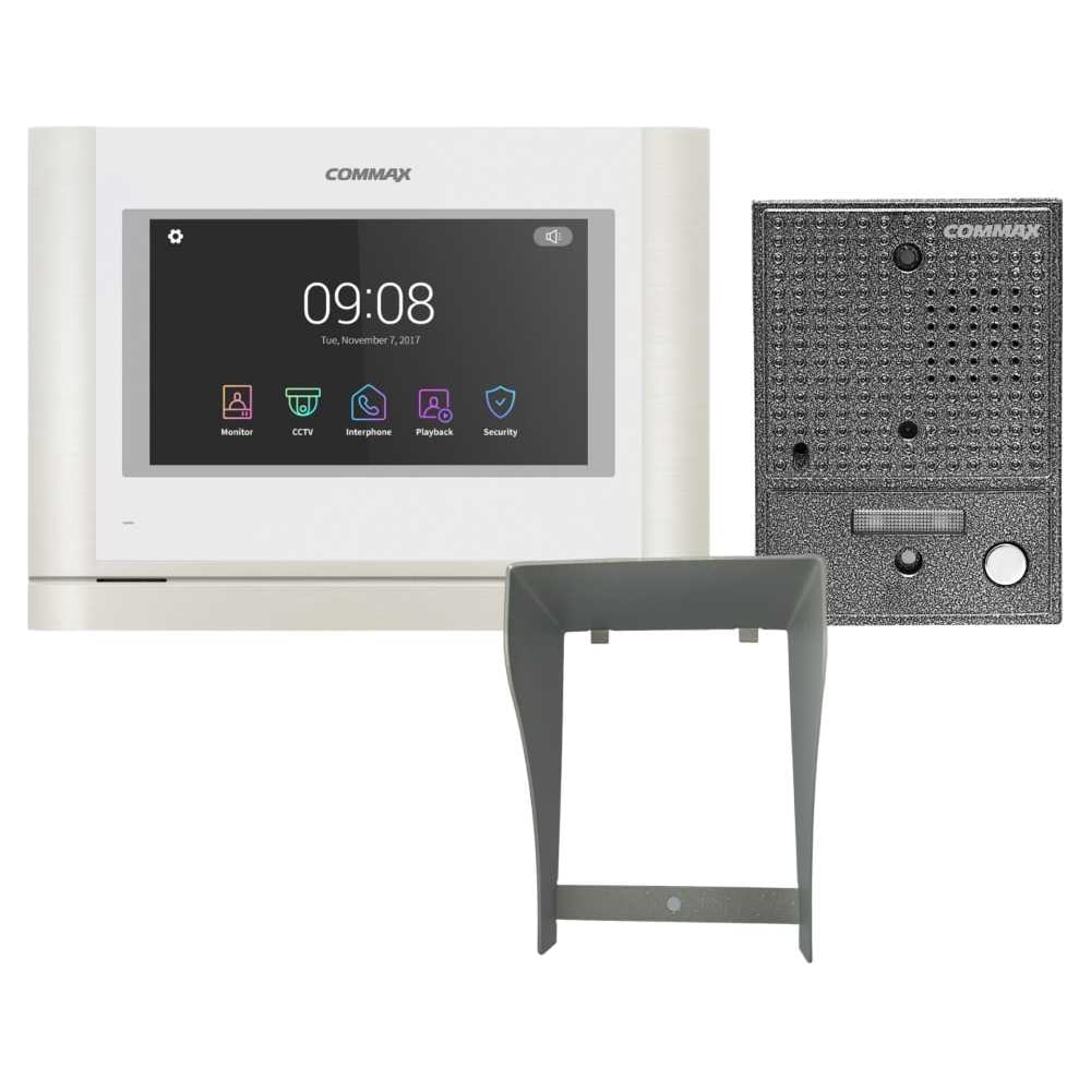 Комплект видеодомофона и вызывной панели COMMAX CDV-70MF(белый)/DRC ...