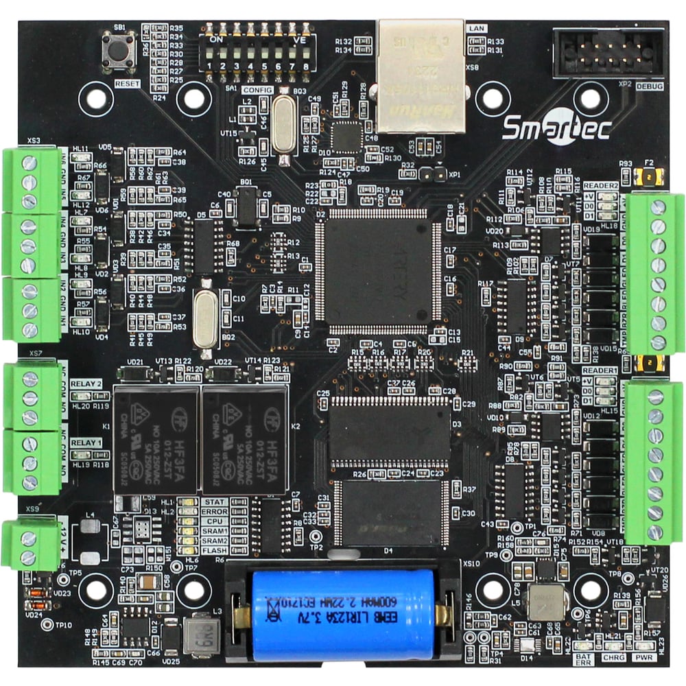 Сетевой контроллер Smartec ST-NC221R2 на 2 двери, 2 порта считывателей ...