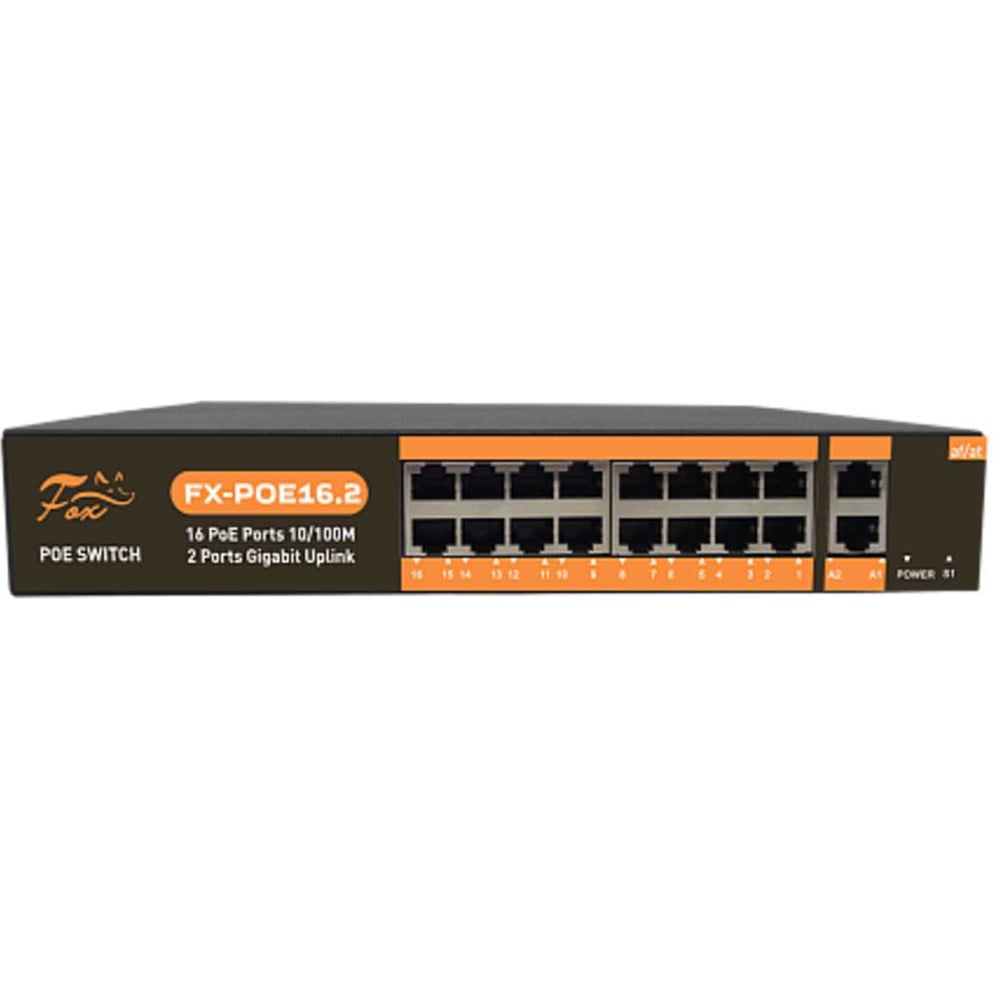 Коммутатор FOX 18 портов 10/100/1000 Мбит/с, 16хPoE FX-POE16.2 - выгодная цена, отзывы ...
