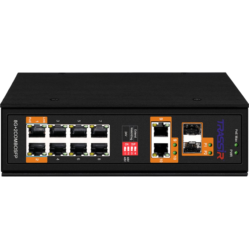 РоЕ-коммутатор TRASSIR Ethernet, PoE TR-NS15122S-300-8POE УТ-00060795 - выгодная цена, отзывы ...