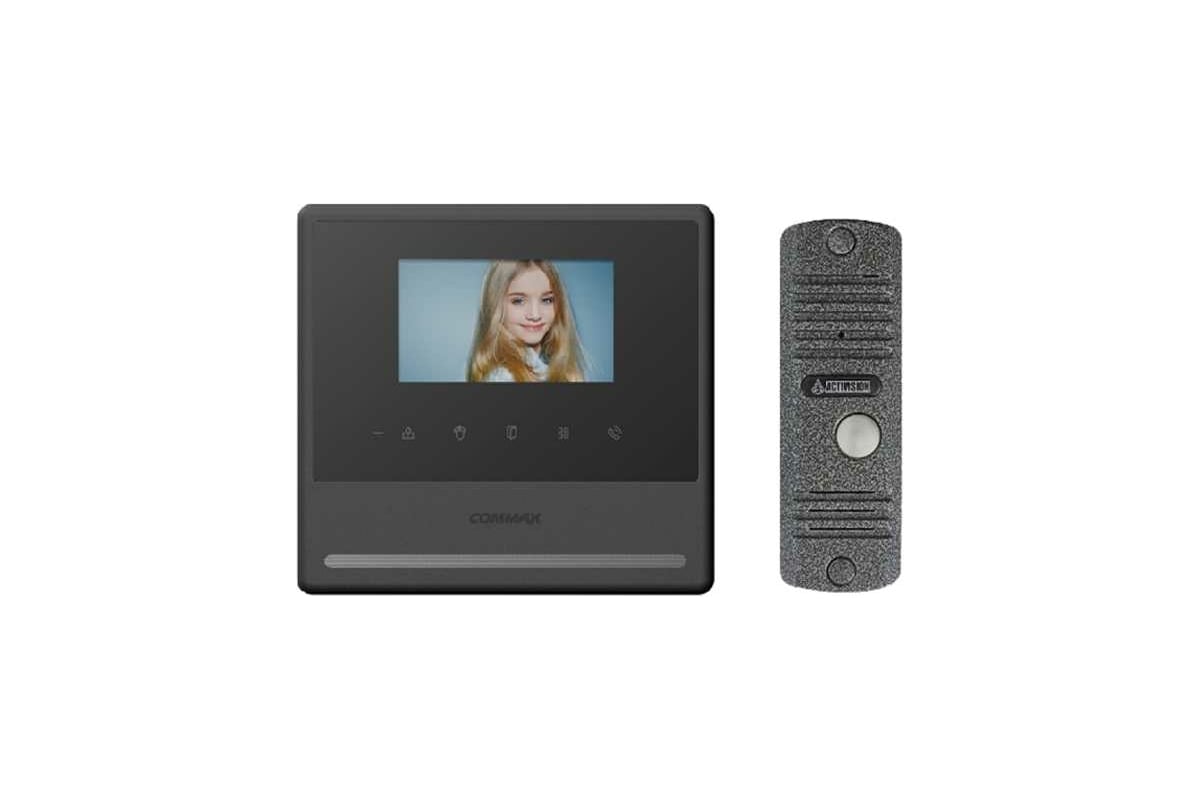Комплект видеодомофона и вызывной панели COMMAX CDV-43Y( Black)/AVC305S ...