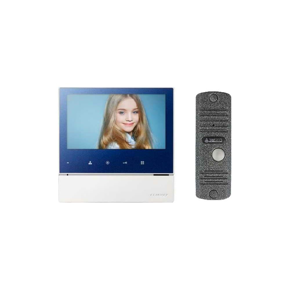 Комплект видеодомофона и вызывной панели COMMAX CDV-70H2(Blue)/AVC305S ...