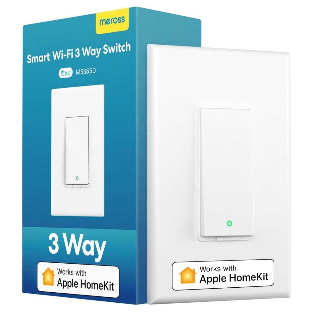 Умный настенный выключатель Meross HomeKit с клавишей MSS550 MSS550XHK ...