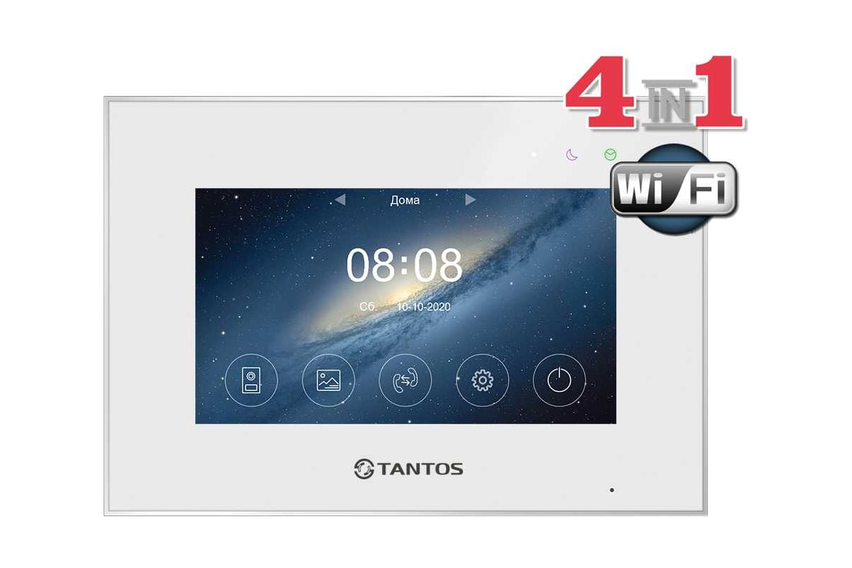 Монитор цветного видеодомофона Tantos Marilyn HD Wi-Fi IPS (white) 7 ...