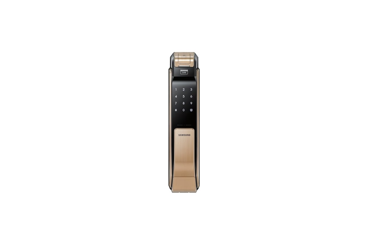 Биометрический врезной дверной замок Samsung золото SHS-P718 XBG/EN ...