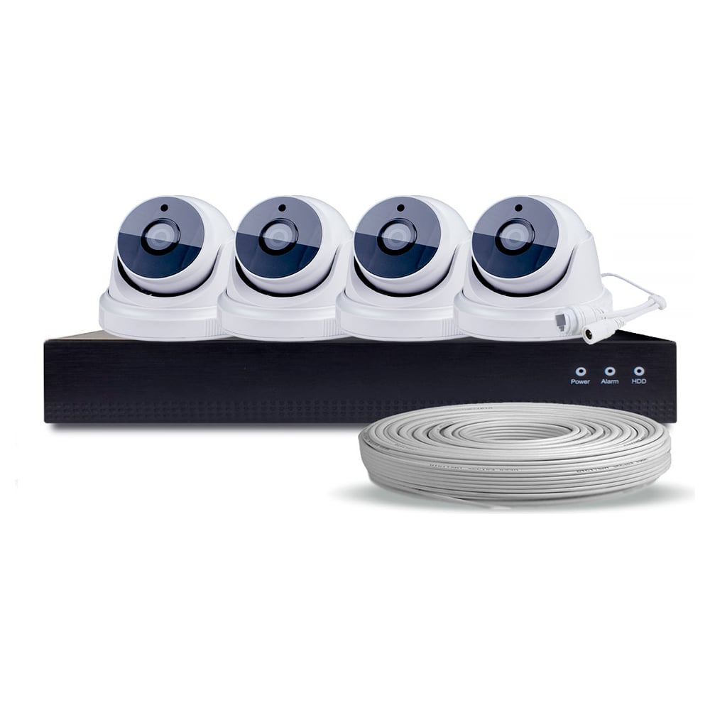 Комплект видеонаблюдения PS-link IP 5Мп KIT-A504IP-POE 4 камеры для ...