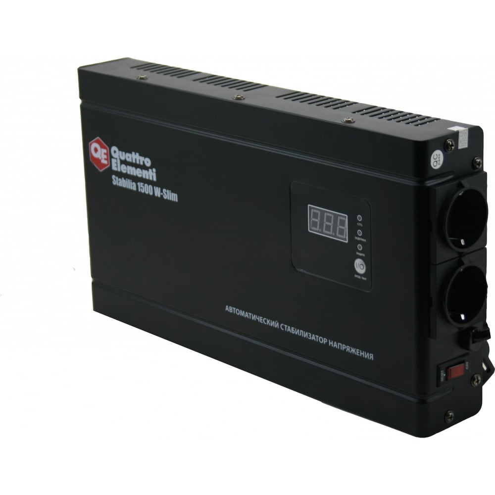 Настенный стабилизатор напряжения QUATTRO ELEMENTI Stabilia 1500 W-Slim ...