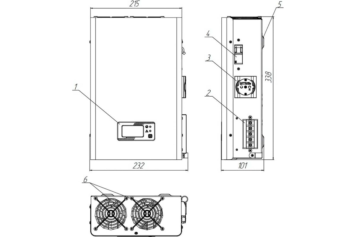 Однофазный инверторный стабилизатор Штиль ИнСтаб IS2500 2500 ВА ...