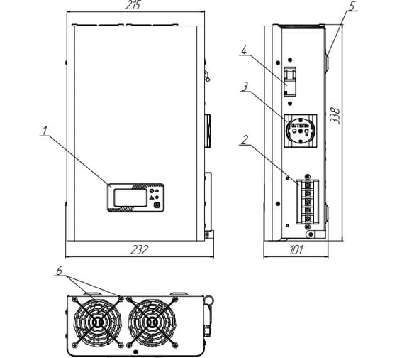 Однофазный инверторный стабилизатор Штиль ИнСтаб IS2500 2500 ВА ...