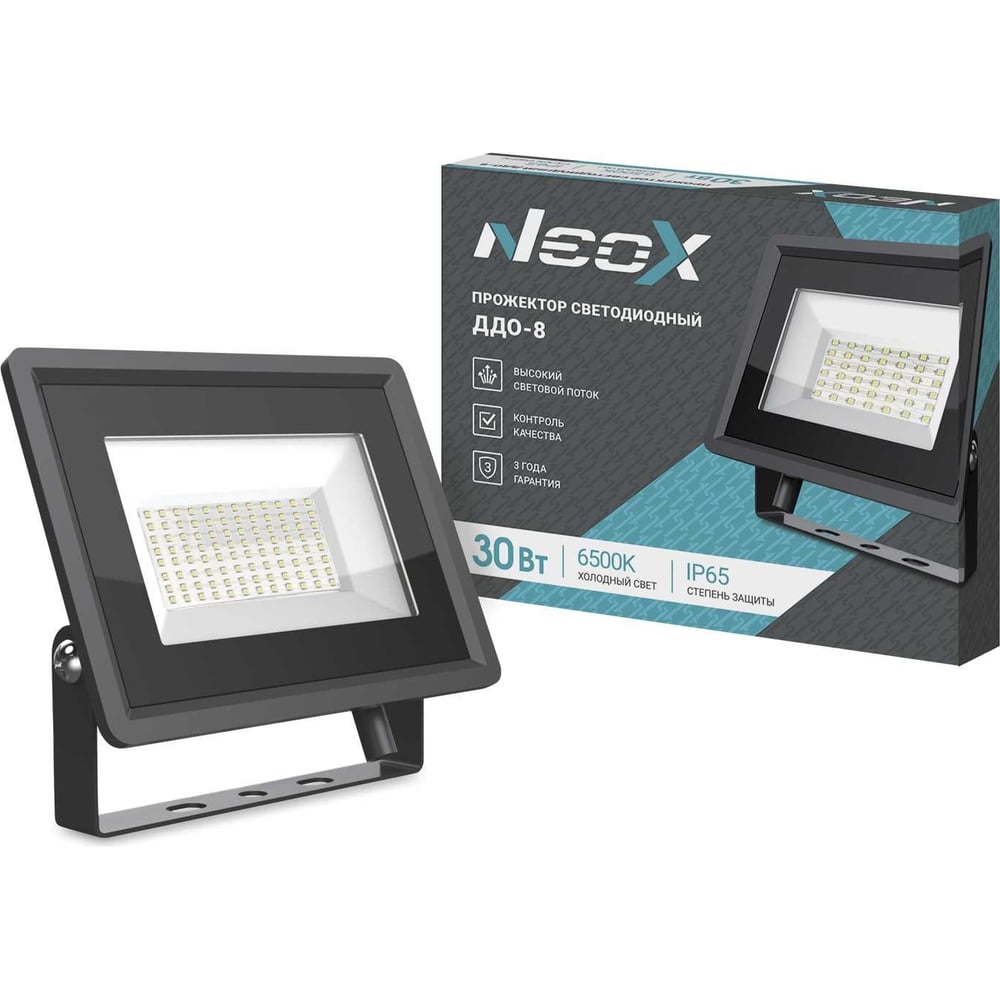 Светодиодный прожектор Neox ДДО-8 30Вт 230В 6500К 3150Лм 105лм/Вт IP65 ...