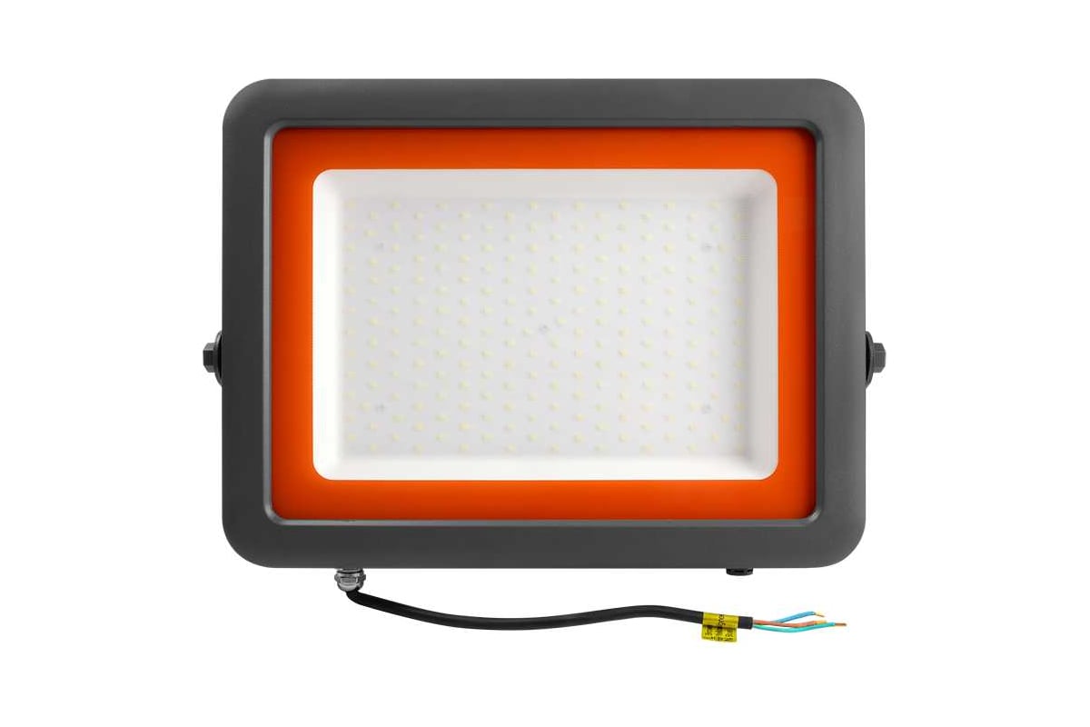 Светодиодный прожектор Jazzway PFL-S2 200Вт 6500К IP65 220–240В с клапаном закаленное матовое ...