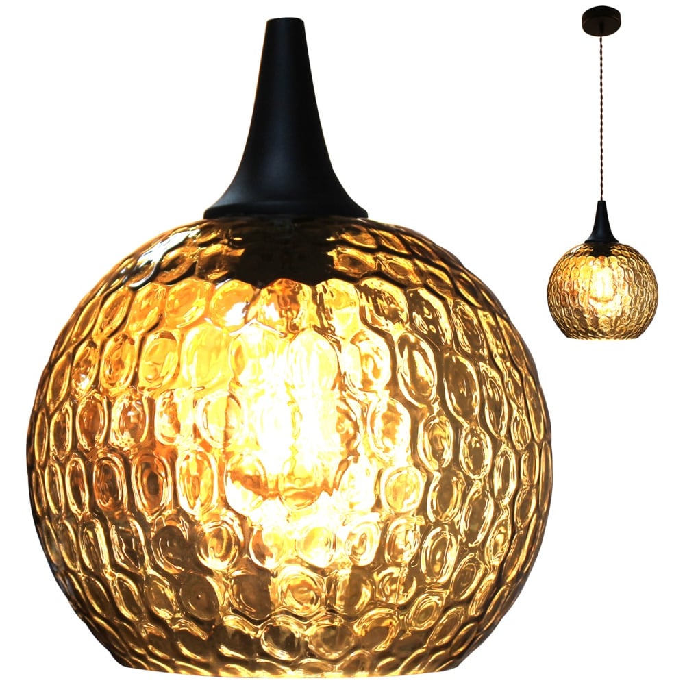 Светильник ЭЛЕТЕХ винтаж 245, НСБ 72-60, М56, прозрачный янтарь, шнур ...