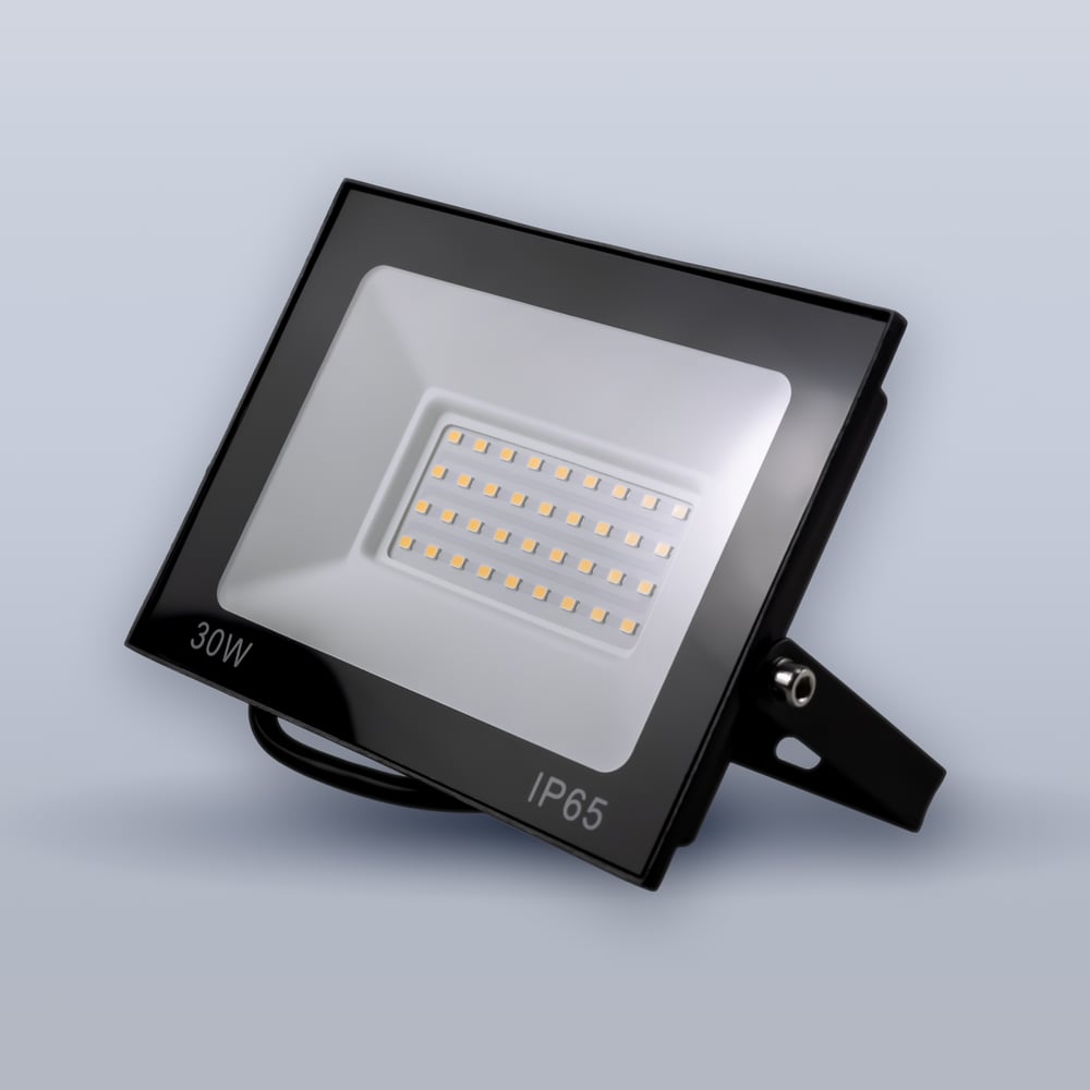 Светодиодный прожектор тонкий Eleganz LUX 30W теплый 3000К 220V 1206 ...