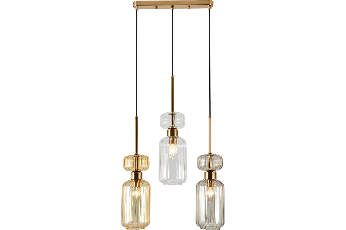 Подвесной светильник ESCADA E14x60W Beige/Clear/Amber 1141/3S 1141/3S ...