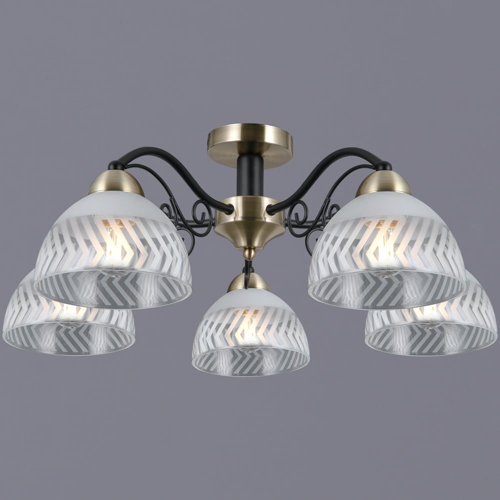 Потолочная люстра ILLUMICO IL0435-5CSQ-24 BK AB SPICA - выгодная цена ...