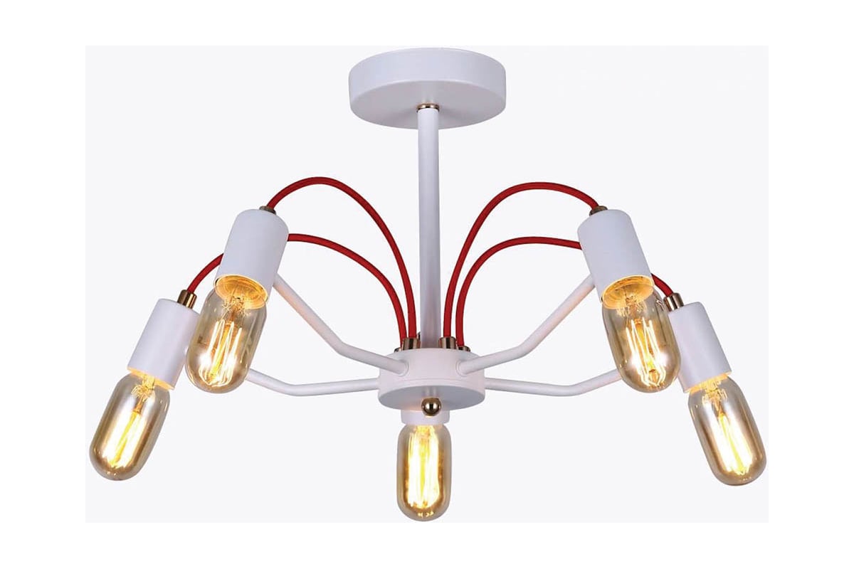 Люстра HIPER 5хE27х60Вт WHITE/GOLD H002-5 - выгодная цена, отзывы ...