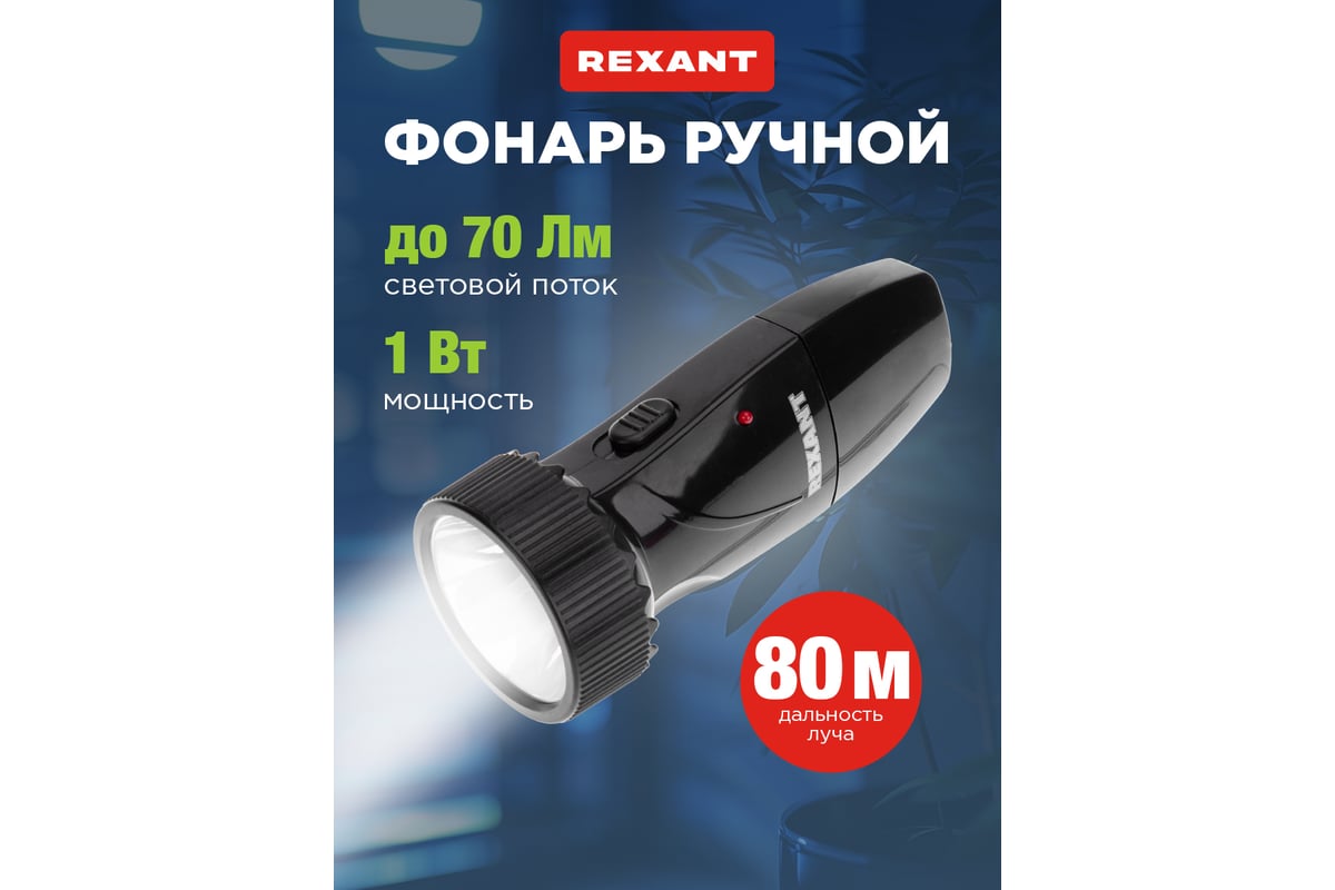 Светодиодный аккумуляторый фонарь REXANT с вилкой 220В 75-712 - выгодная цена, отзывы ...