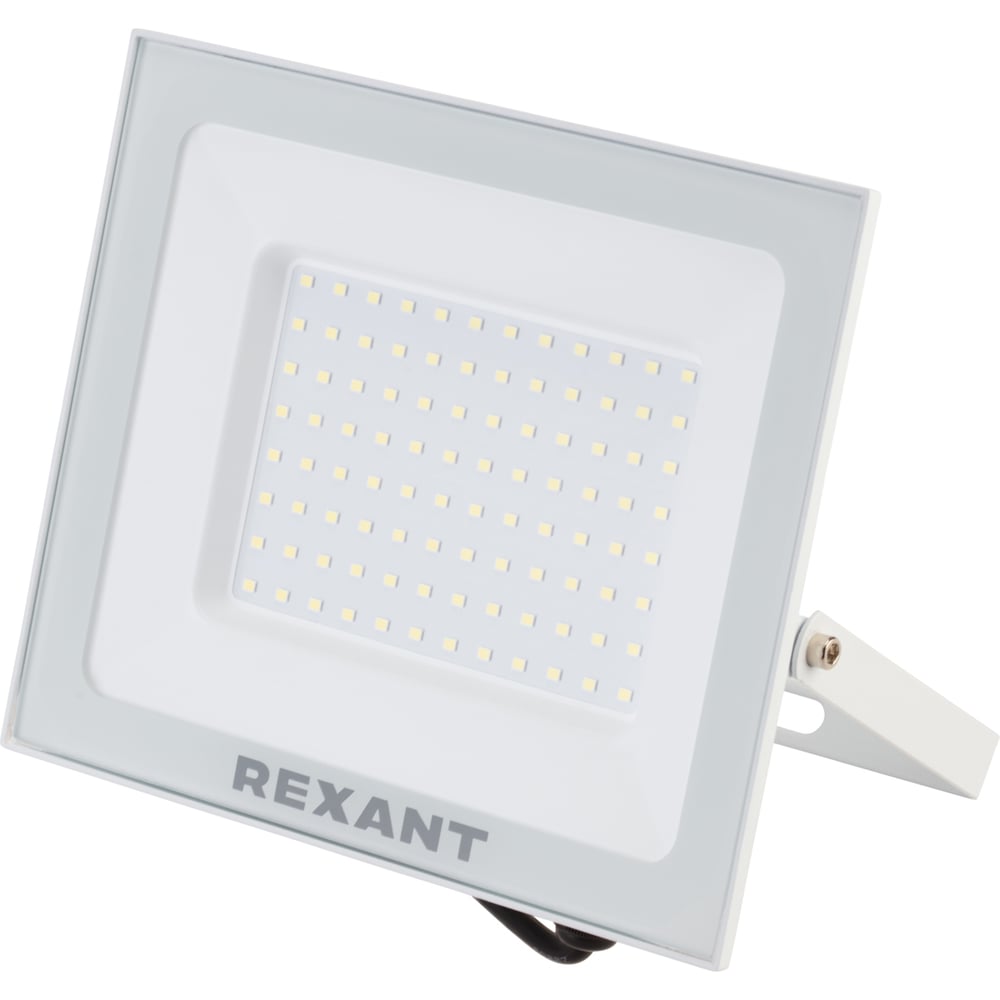 Светодиодный прожектор REXANT СДО, 100Вт, 8000Лм, 6500K холодный свет, белый корпус 605-027 ...