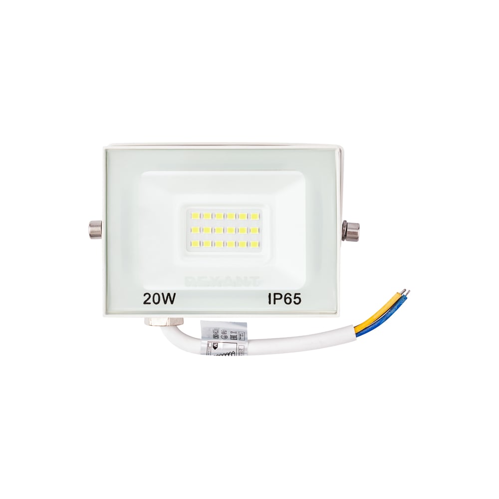 Светодиодный прожектор REXANT LED 20 Вт 1600 Лм 5000 K белый корпус 605-024 - выгодная цена ...