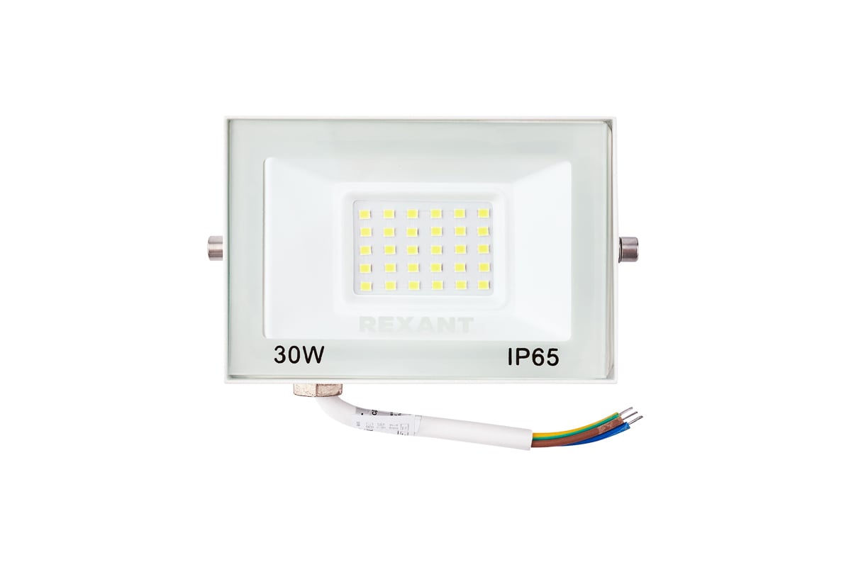 Светодиодный прожектор REXANT LED 30 Вт 2400 Лм 6500 K белый корпус 605-025 - выгодная цена ...