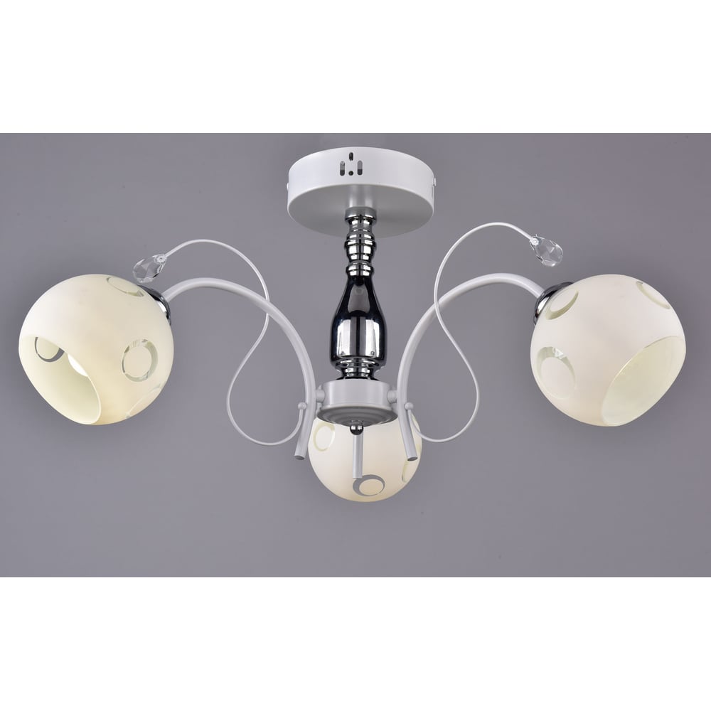 Потолочная люстра РОССВЕТ 3х60ВтхE27 РС21539 WT+CR/3C - выгодная цена, отзывы, характеристики ...