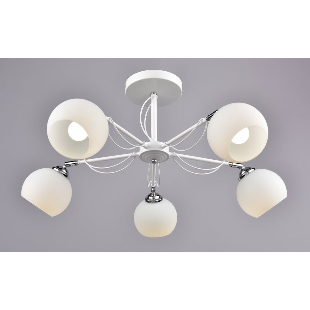 Потолочная люстра РОССВЕТ 5*60Вт*E27 РС21000 WT+CR/5C - выгодная цена, отзывы, характеристики ...