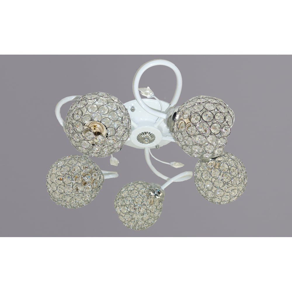 Потолочный светильник РОССВЕТ 5х60ВтхE27 РС21043 WT+CR/5C - выгодная цена, отзывы ...