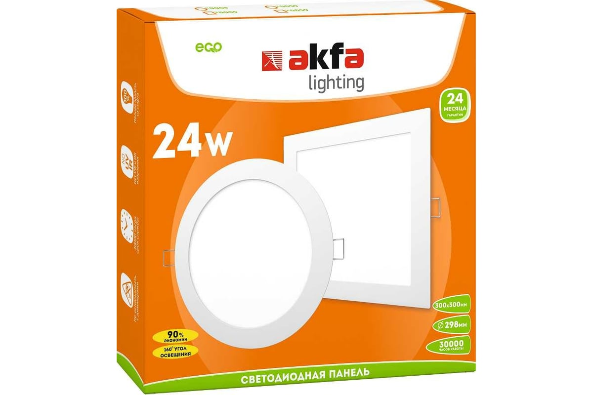 Светодиодная осветительная панель Akfa Lighting LED AK-LPS- 24W 4000К ...