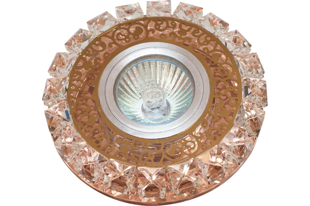 Встраиваемый светильник De Fran SMD/MR16 3000K хром+"золотое" зеркало ...