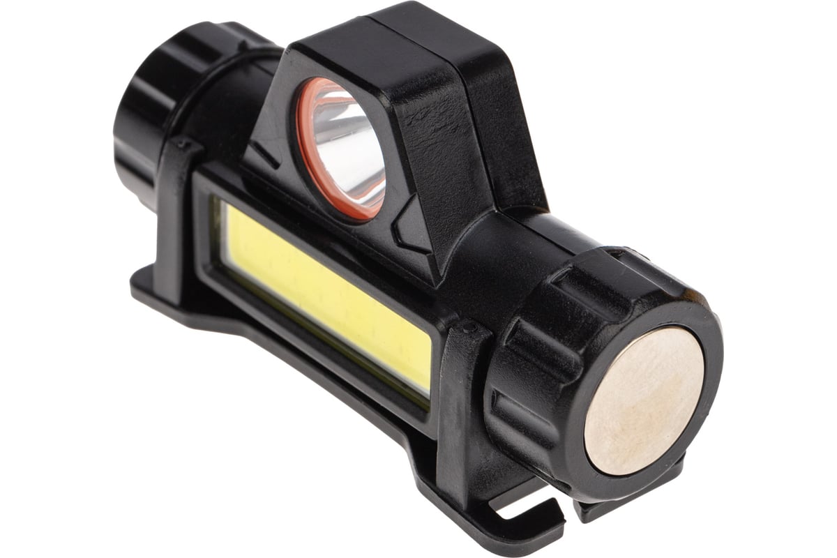 Налобный аккумуляторный поворотный фонарь REXANT с магнитом, дальний и ближний свет, li-ion, 75 ...