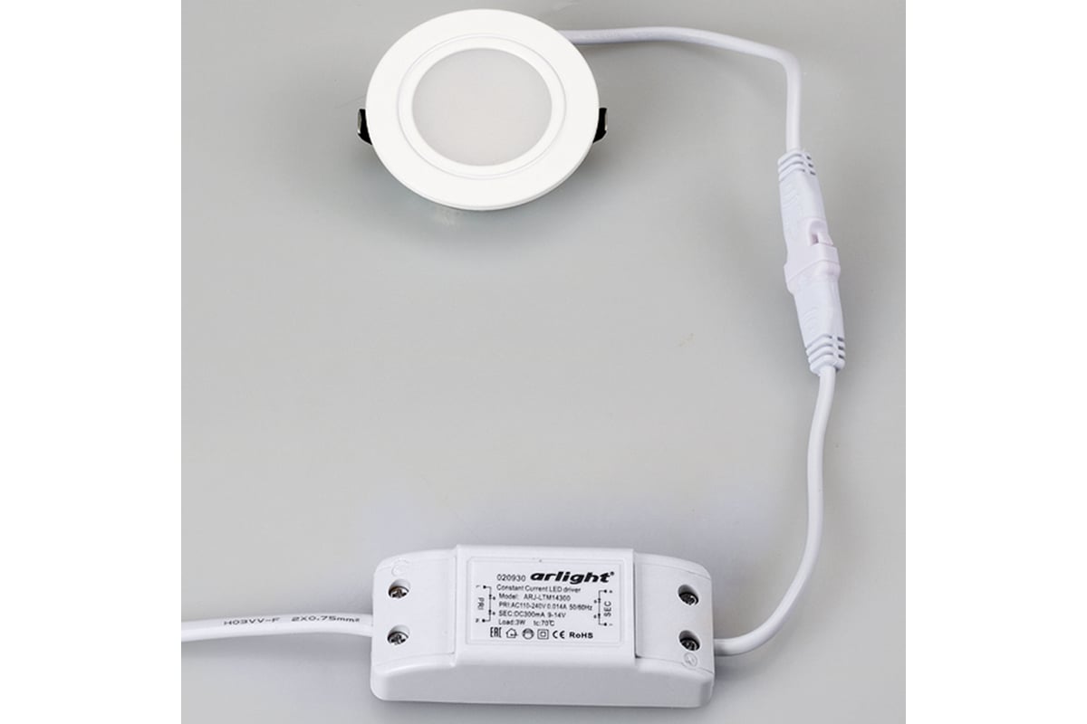 Светодиодный светильник Arlight LTM-R60WH-Frost 3W White 110deg 020760 - выгодная цена, отзывы ...