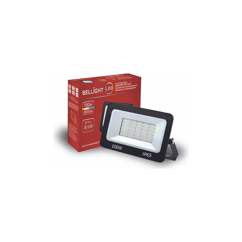 Прожектор BELLIGHT BL-LFL-2-100 slim/СДО 2-100 slim, 6500К 8000Lm 220В ...