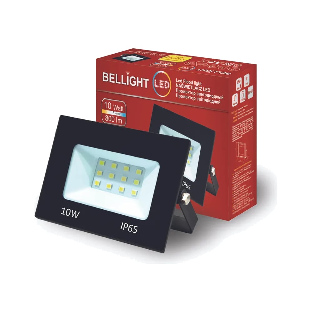 Светодиодный прожектор BELLIGHT BL-LFL-2-10-12/24/36 slim/СДО, 6500К ...