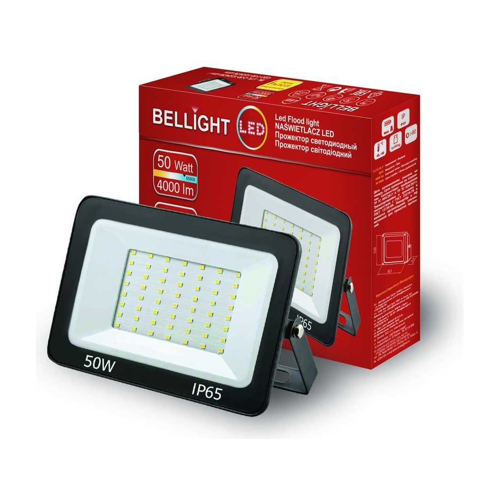 Светодиодный прожектор BELLIGHT BL-LFL-2-50-12/24/36 slim/СДО, 6500К ...
