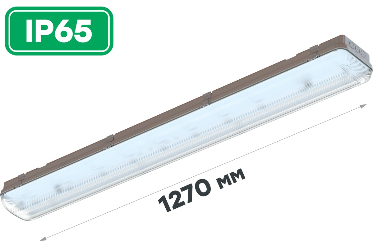 Корпус светильника CSVT ЛПП-АЙСБЕРГ 2хLED T8 1270х152х100 transparent ...