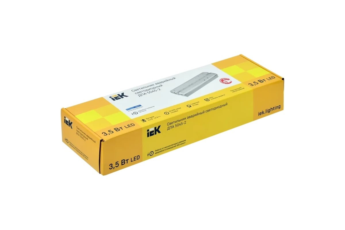 Аварийный светильник IEK ДПА 5045-2 универсальный 3ч IP54 LDPA0-5045-2-54-K01 - выгодная цена ...