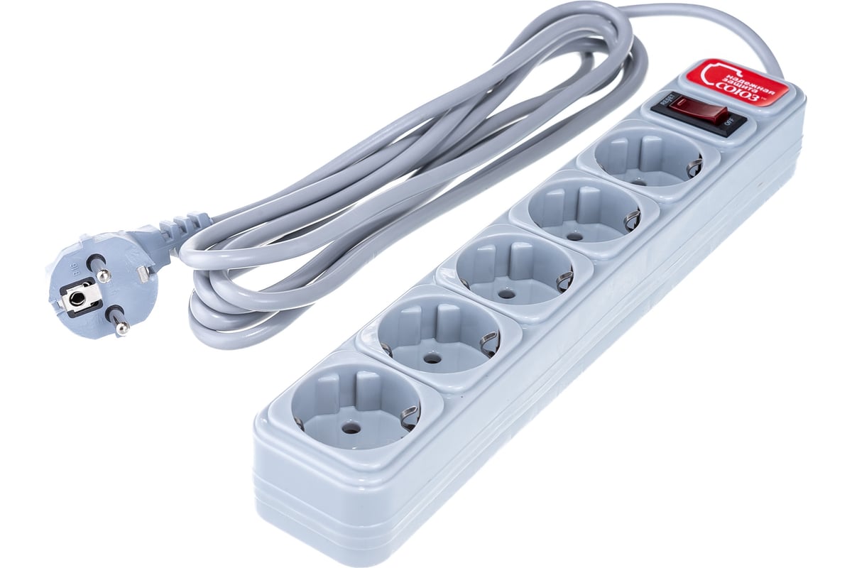 Сетевой фильтр Союз ПВС 3*0,75 серый 3м 1329 - выгодная цена, отзывы ...