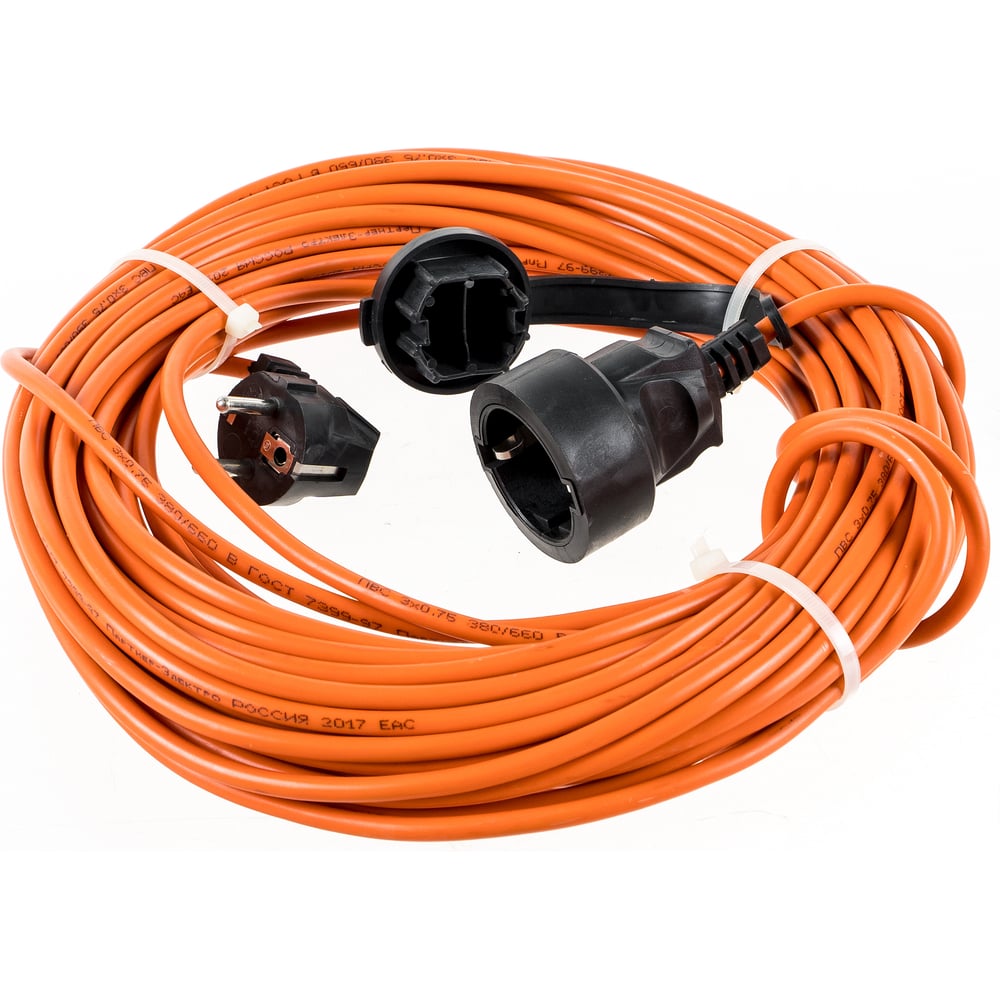 Силовой удлинитель ЭРА UPx1-2x0.75-30m-IP44 в бухте, без заземления, 1 ...